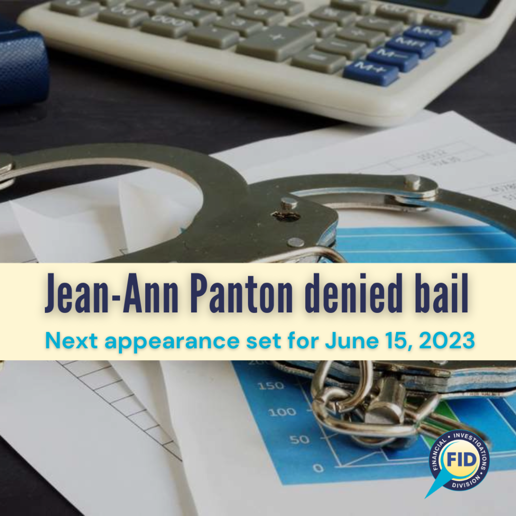 Jean-Ann Panton remanded in custody – Financial Investigations Divisions